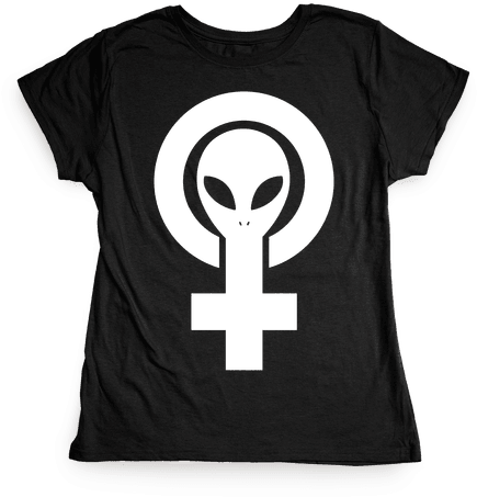 Alien Feminist Symbol Womens T-shirt - T-shirt (484x484), Png Download