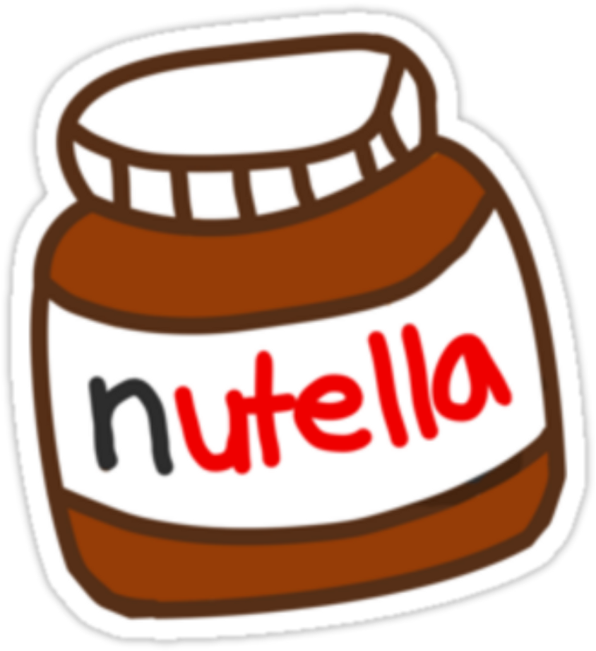 Cute Tumblr Nutella Pattern - Nutella Tumblr Stickers (375x360), Png ...