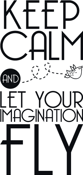Let Your Imagination Fly - Text (600x600), Png Download