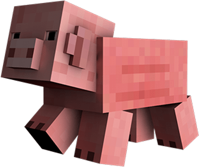 Download Large Minecraft Pig - Minecraft Characters Png | Transparent ...