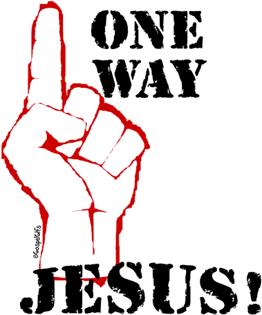 One Way - One Way Jesus Ideas (412x500), Png Download