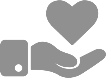 Hand Icon - Heart (354x352), Png Download