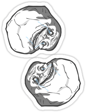 Download Forever Alone ×2 Sticker - Foreveralone Stickers | Transparent ...