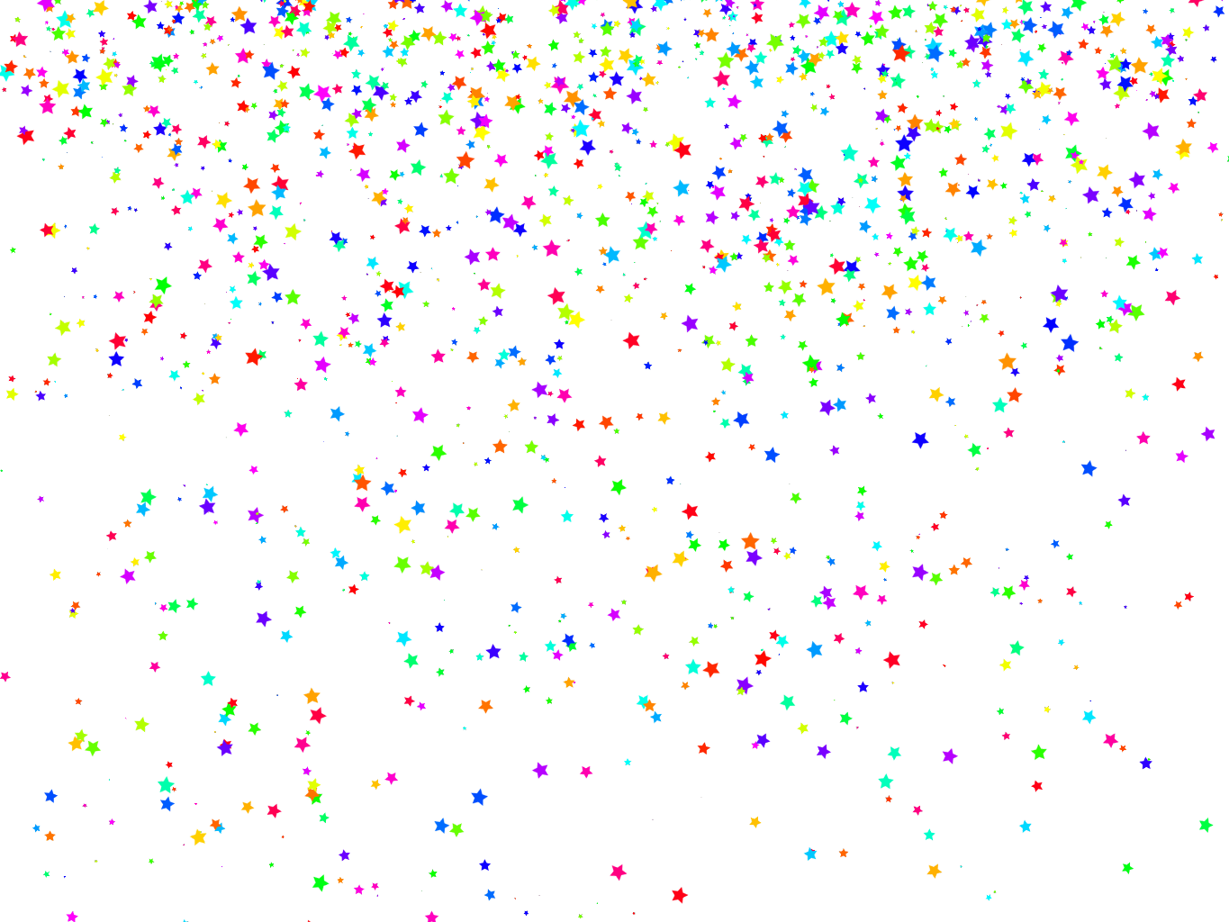 Confetti Clipart Rainbow - Rainbow (1365x1024), Png Download