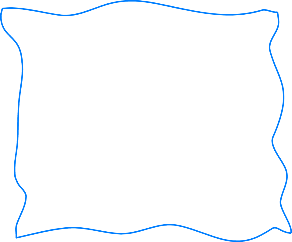 Squiggly Border - Clip Art Border Blue (958x793), Png Download