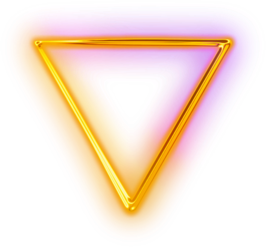 Ftestickers Geometricshapes Triangle Neon Yellow - Neon Glowing ...