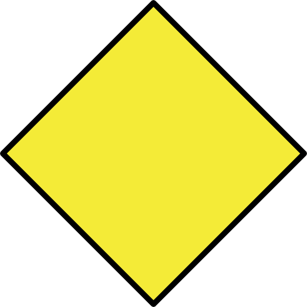 Download Blank Diamond Warning Sign | Transparent PNG Download | SeekPNG