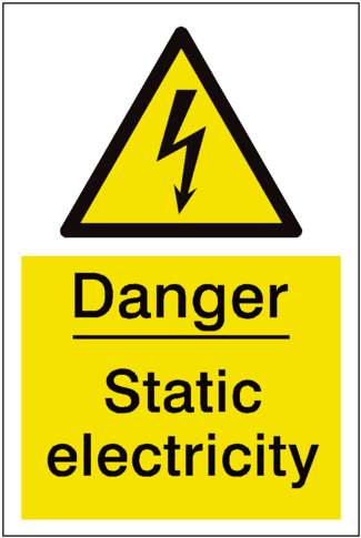 Static Electricity Sign - Hazard Warning Sign (600x600), Png Download