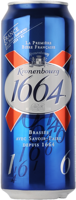 Beer Kronenbourg 1664 500 Ml (600x975), Png Download