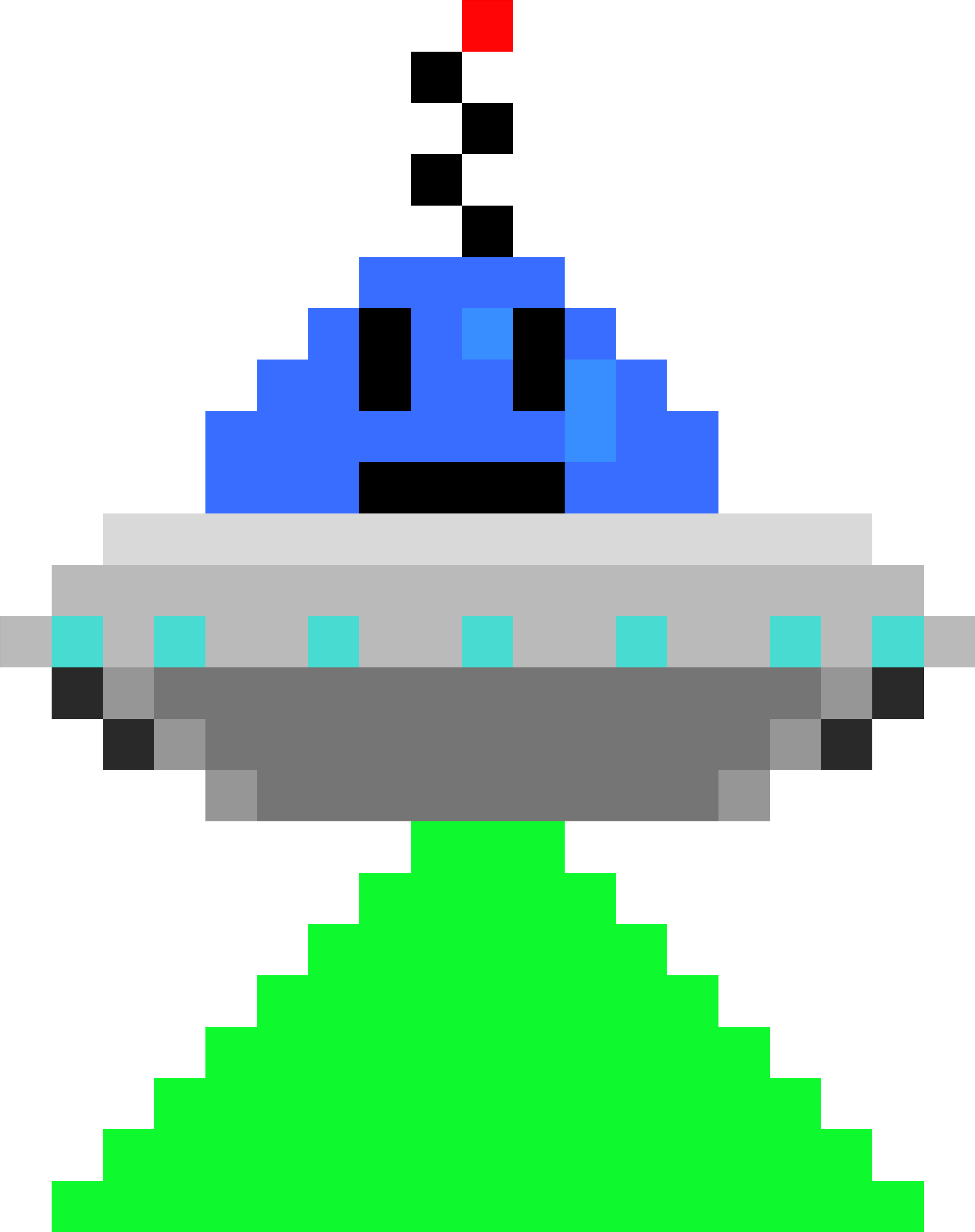 Ufo - Ufo Pixel Art (5174x4975), Png Download