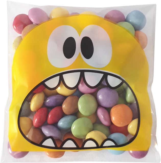 Cookie Monster Geel Smarties - Suikerboon (656x696), Png Download