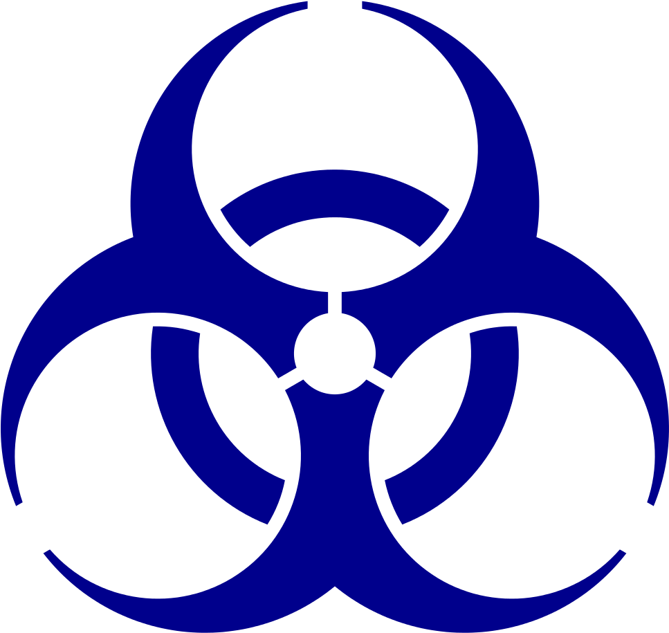 Biohazard Symbol - Biohazard Symbol Blue (1024x1024), Png Download