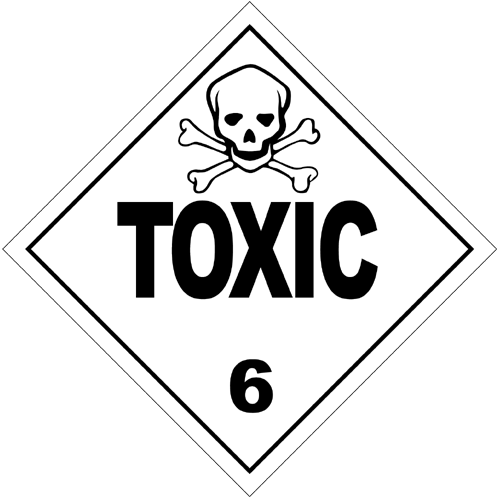 Hazmat Class 6 Toxic - Poison And Infectious Substances (500x500), Png ...
