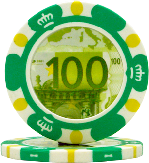 100 Euro Poker Chips - 100 Poker Chip Png (500x500), Png Download