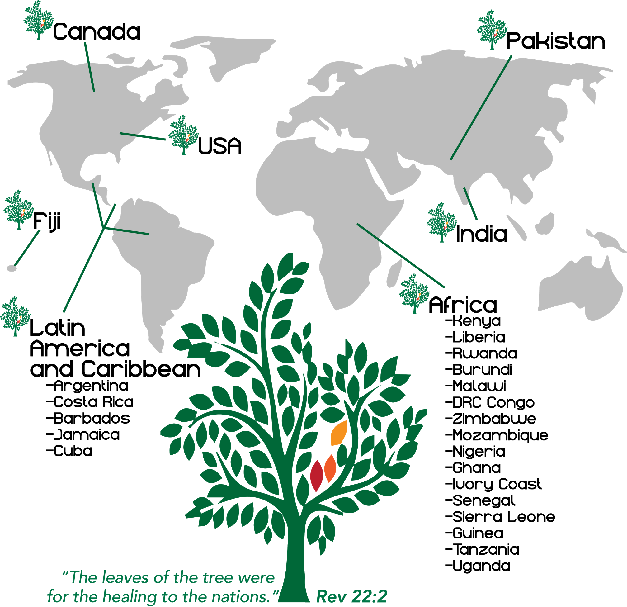 Download Tree - “ - World Map | Transparent PNG Download | SeekPNG