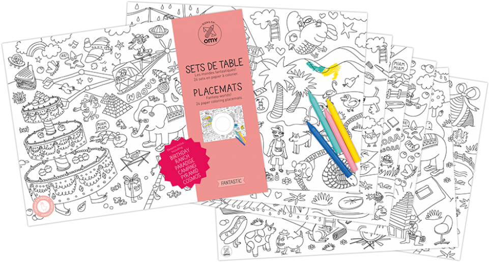 Download Omy Coloring Placemats Fantastic - Omy Design And Play ...