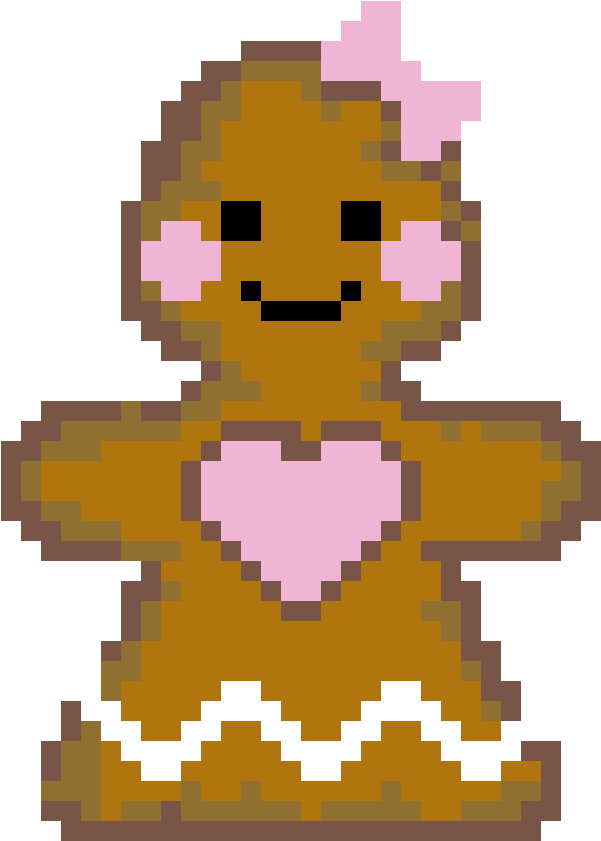 Gingerbread Girl - Cartoon (1200x1200), Png Download