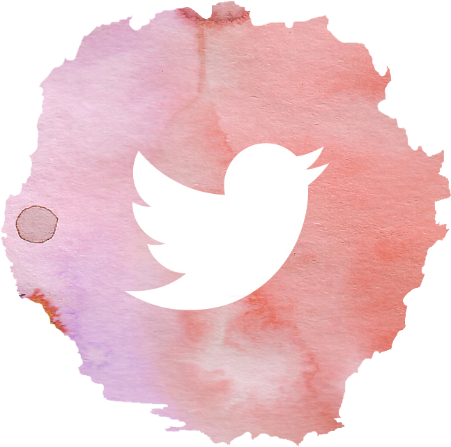 Watercolor Twitter Png (657x646), Png Download