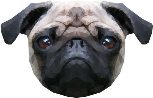 Geometric Vector Animals Emmasimoncictumblrcom - Pug Head Transparent ...