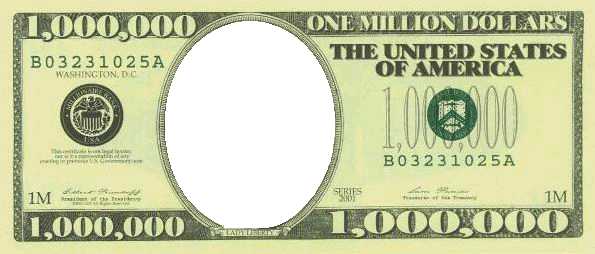 Us Dollar 1m - Create Your Own Money (595x254), Png Download