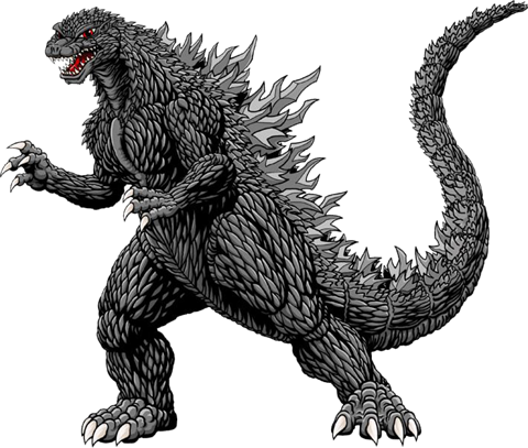 Godzilla Png - Godzilla Drawings (480x407), Png Download