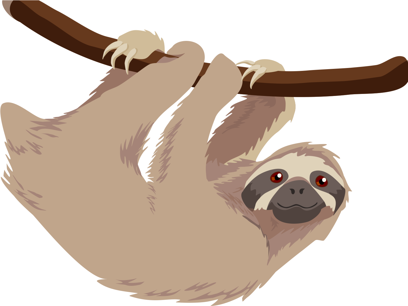 Cartoon Sloth Png - Keep Calm And Sloth (1536x1098), Png Download