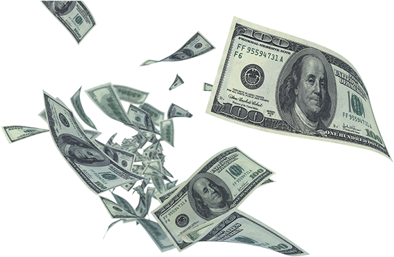 Money Falling Png - Flying Money Money Transparent (1280x420), Png Download