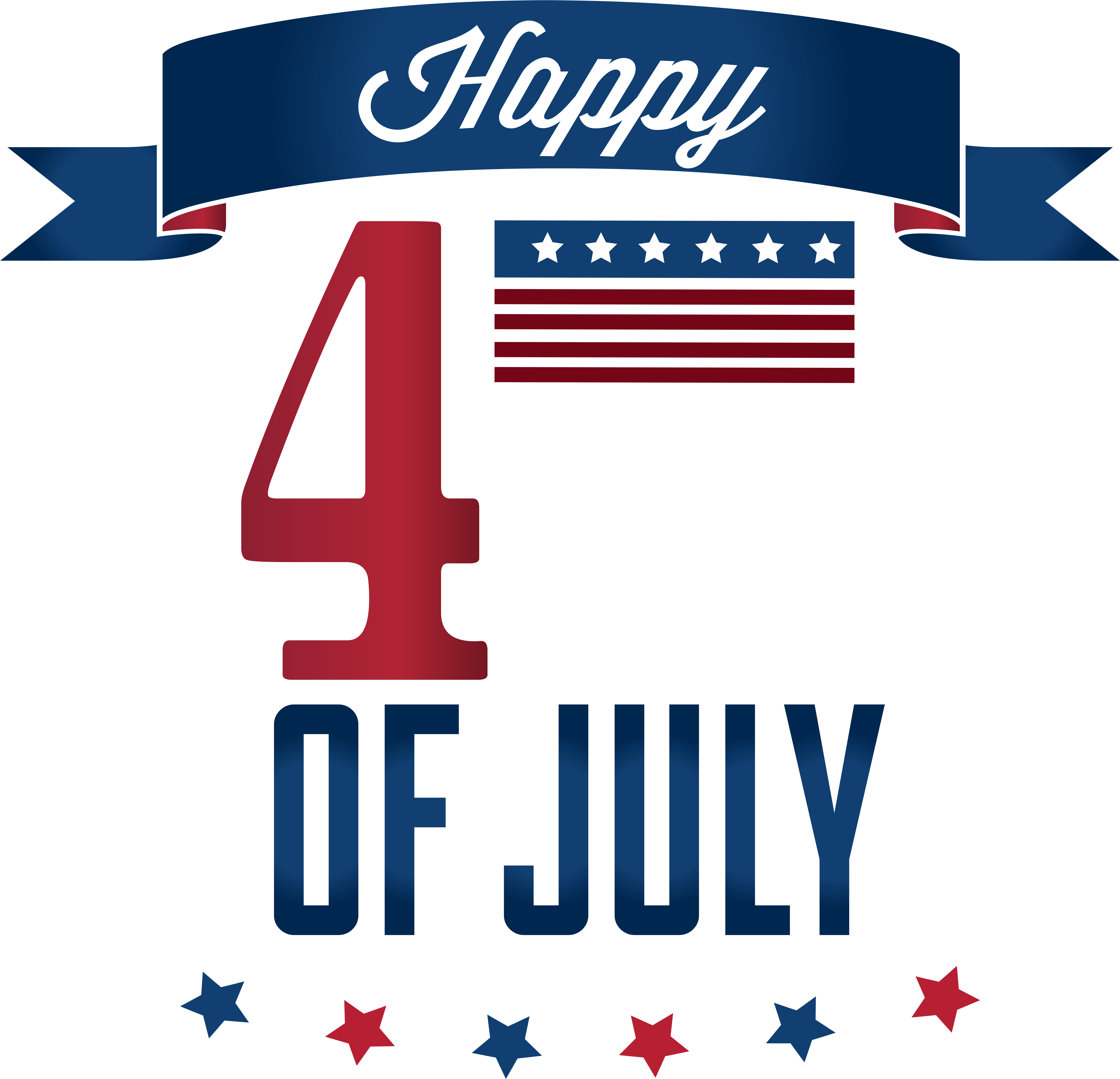 Happy 4th Of July Png (7000x6745), Png Download