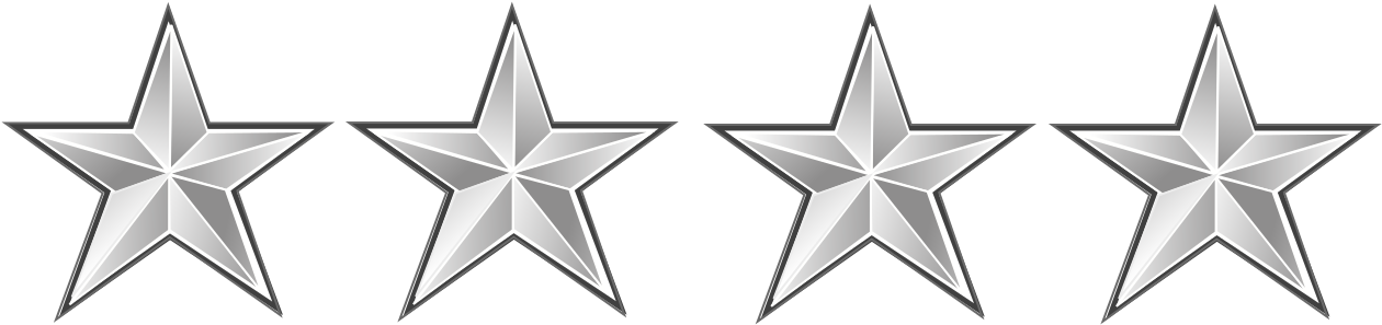 File - 4 Star - Svg - Four And A Half Stars (1280x307), Png Download