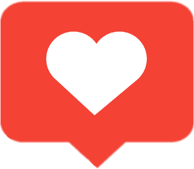 Love Red Heart Instagram Like Icon Graphic Transparent - Portable ...