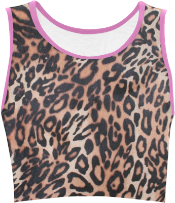 Leopard Print Women's Crop Top - Leopard (500x500), Png Download