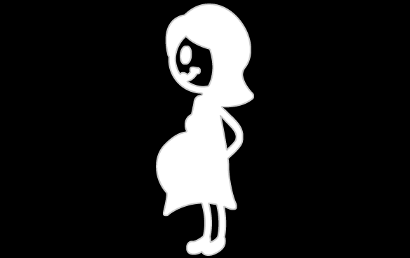 Pregnant Mom Sticker - Mum Stick Figure Mum (584x368), Png Download