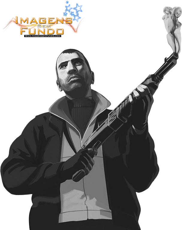 Render - Niko Bellic - Gta Iv Game Informer (636x768), Png Download