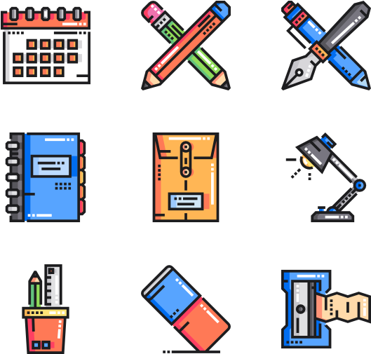 Office Stationery - Vector Pencil (600x564), Png Download