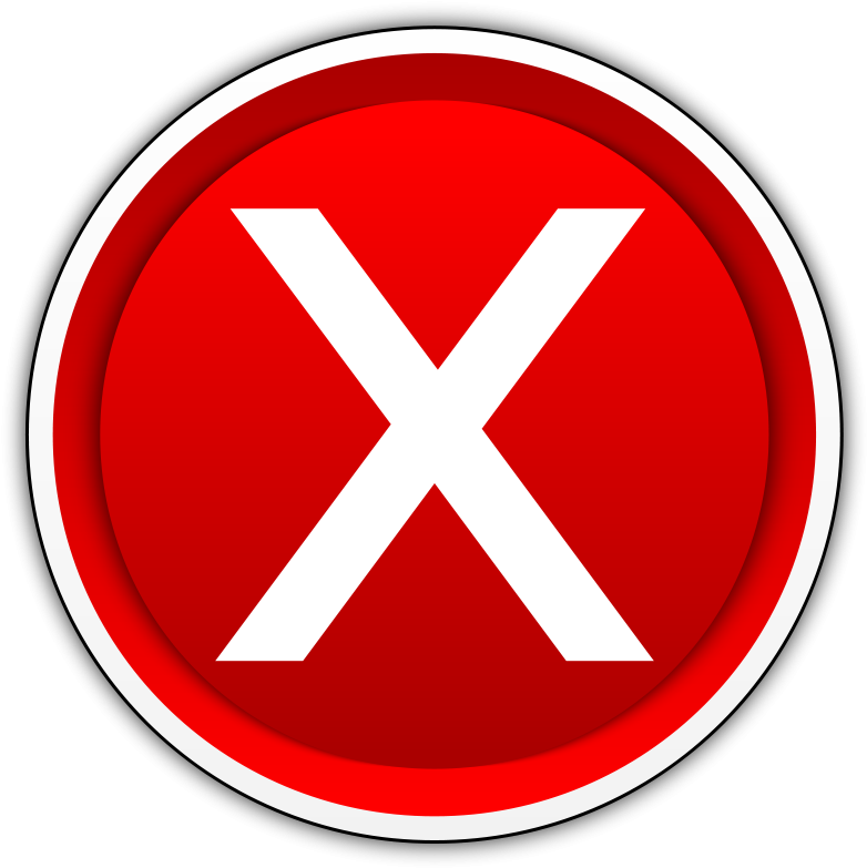 Download Red X Button Png - ไอคอน กากบาท Png | Transparent PNG Download ...