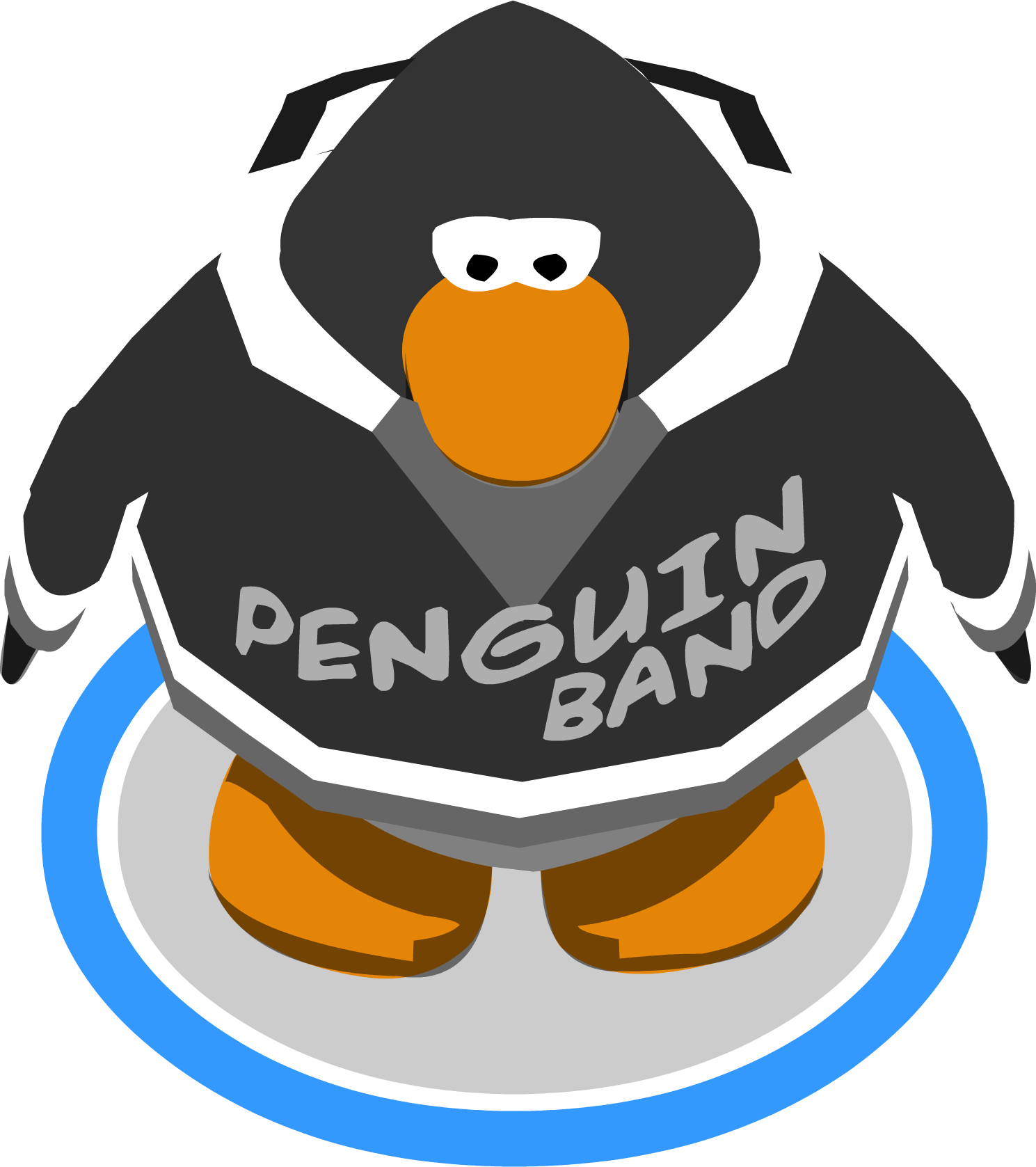 Black Penguin Band Hoodie Ig (1489x1677), Png Download