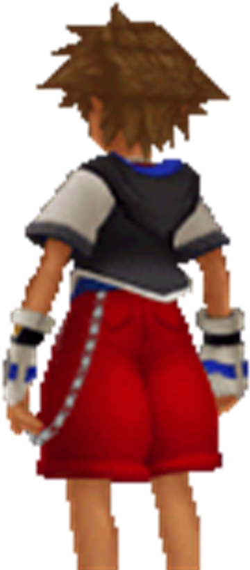 Sora Talk Sprite Khrec - Sora Kingdom Hearts Back (444x846), Png Download