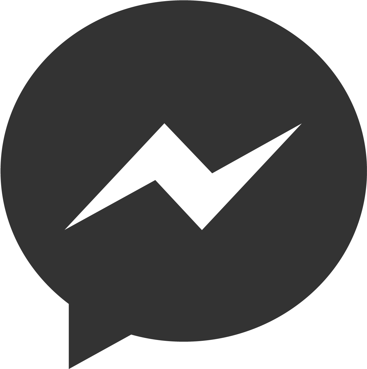 Download Black Facebook Messenger Logo - Facebook Messenger Icon Black ...