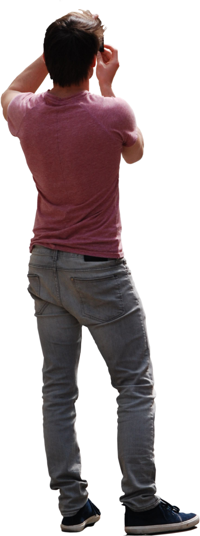 Man Back Png (500x1269), Png Download