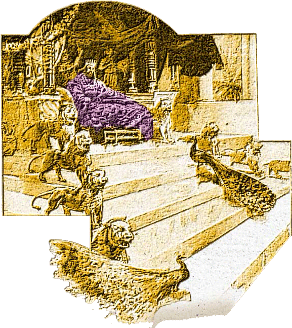 King Solomon's Throne - Throne Of King Solomon (590x648), Png Download