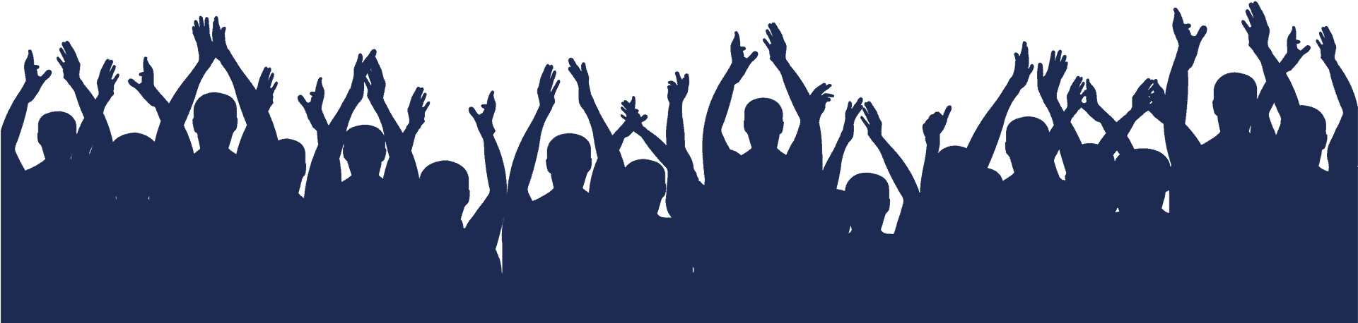 Crowd Of People - Audience Crowd Applauding (1920x469), Png Download