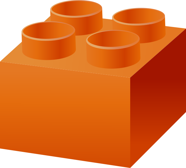 Lego Brick Orange - Orange Lego Brick Png (600x541), Png Download