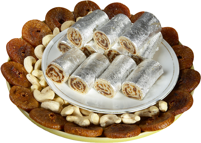 Kaju Anjeer Roll (700x700), Png Download