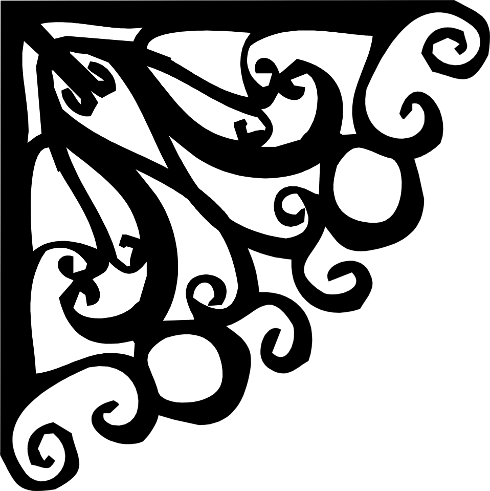 Corner Upper Left - Black Corner Frame Png (958x959), Png Download