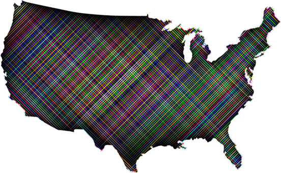 United States Of America Map U - Lgbt Map Us (552x340), Png Download