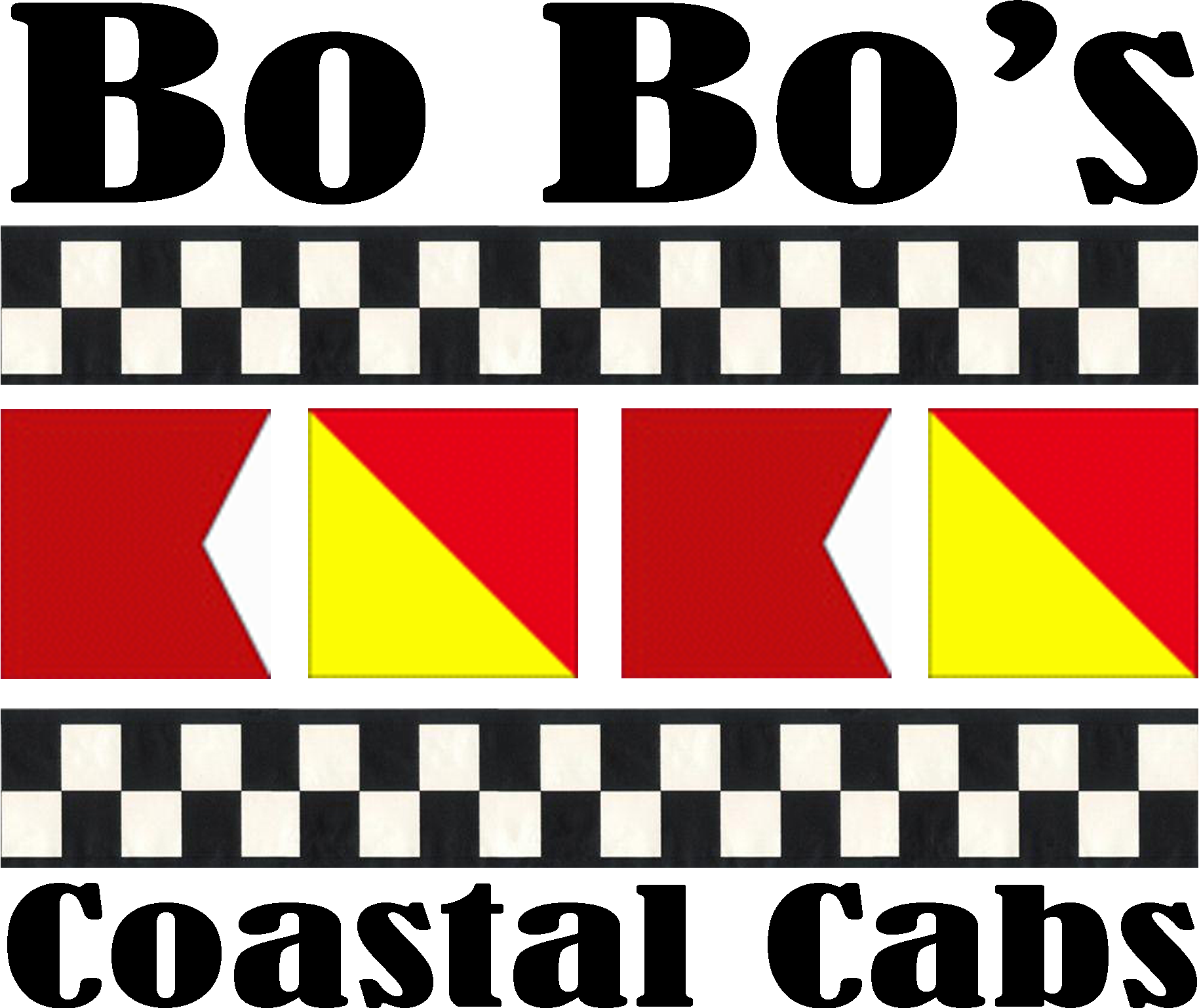 Bo Bo's Coastal Cabs - Ripped Checkered Flag (1829x1538), Png Download
