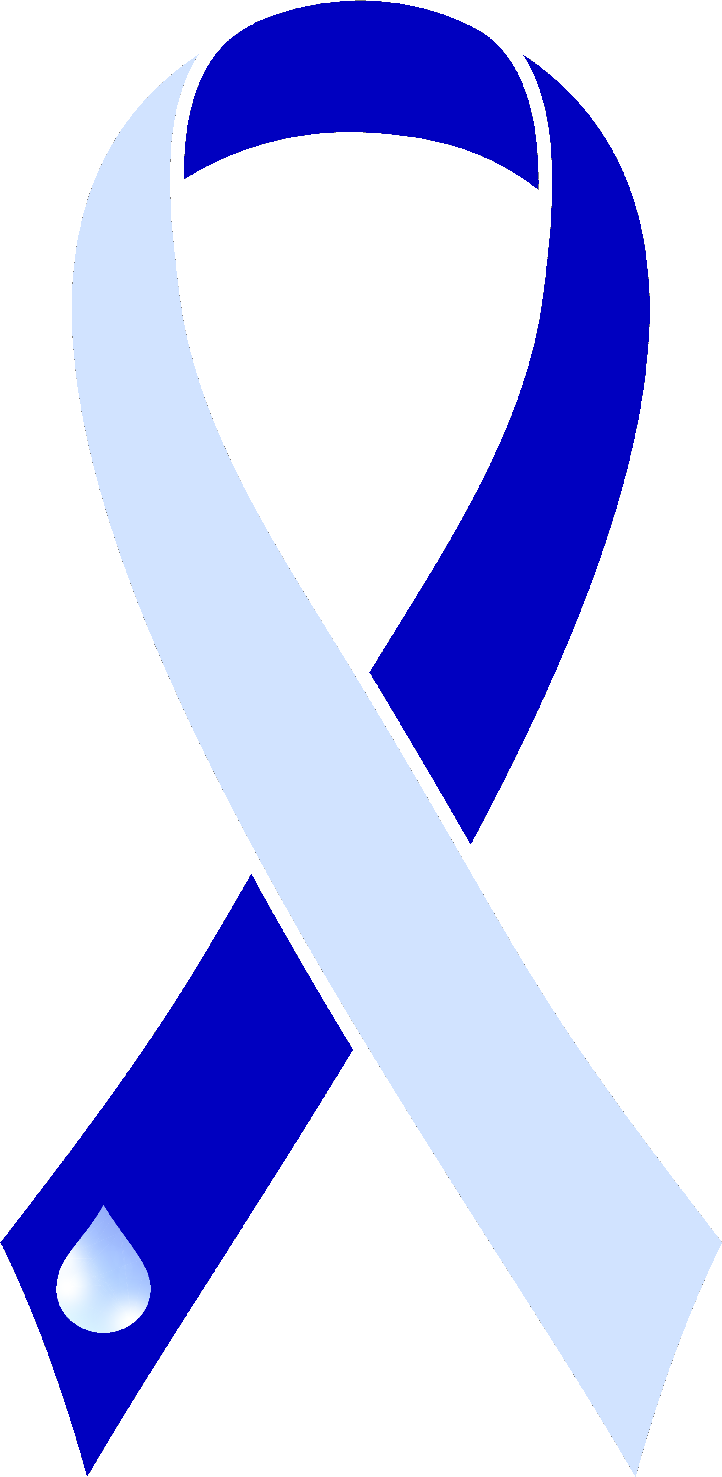 High Quality Two Tone Plain Ribbon Water Droplet - Hydrocephalus Symbol ...