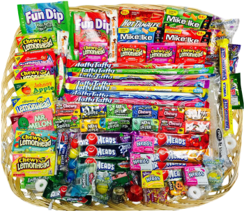 Junior Super Xl American Candy Hamper - Candy (350x400), Png Download