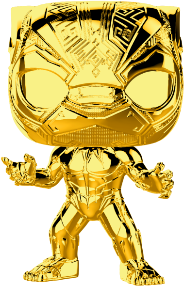 Ms - Funko Pop Gold Marvel (480x671), Png Download