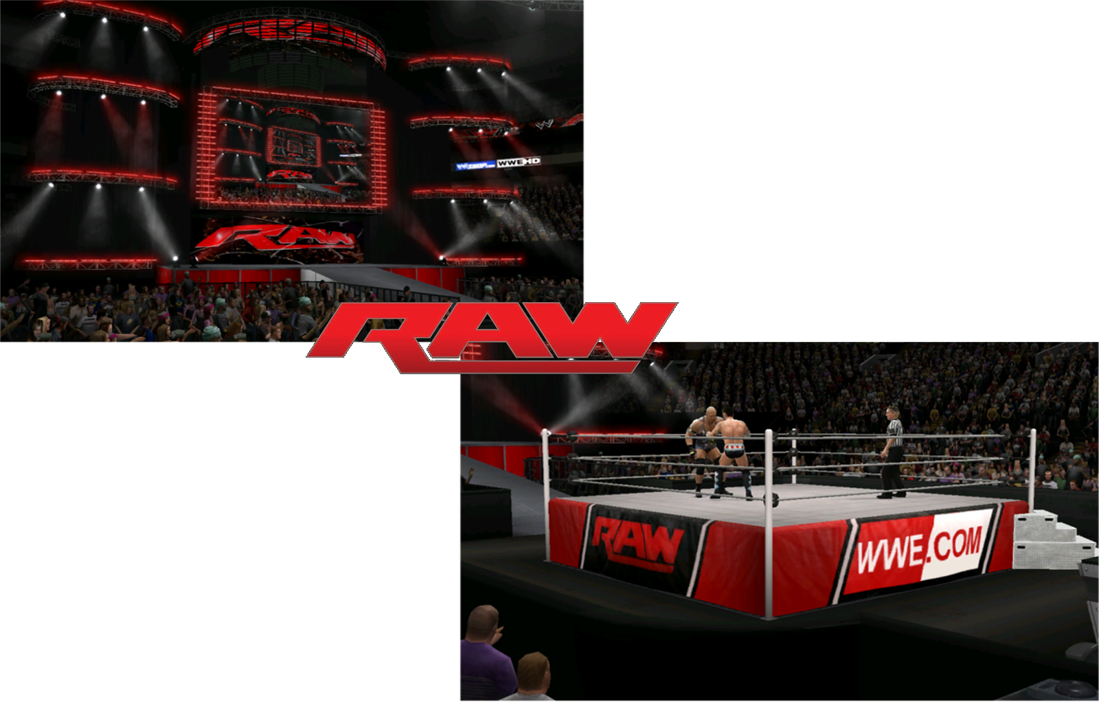 34hwbwg ] - Custom Wwe Raw Arena (1600x1024), Png Download